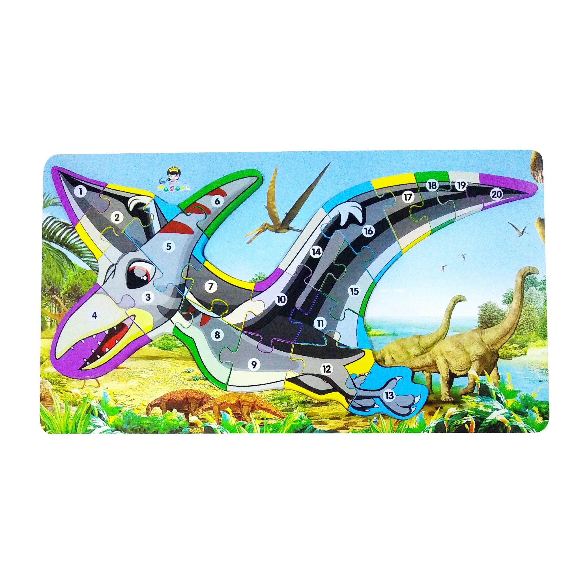 Rompecabezas Dinosaurio Abecedario - Jugando Aprendemos