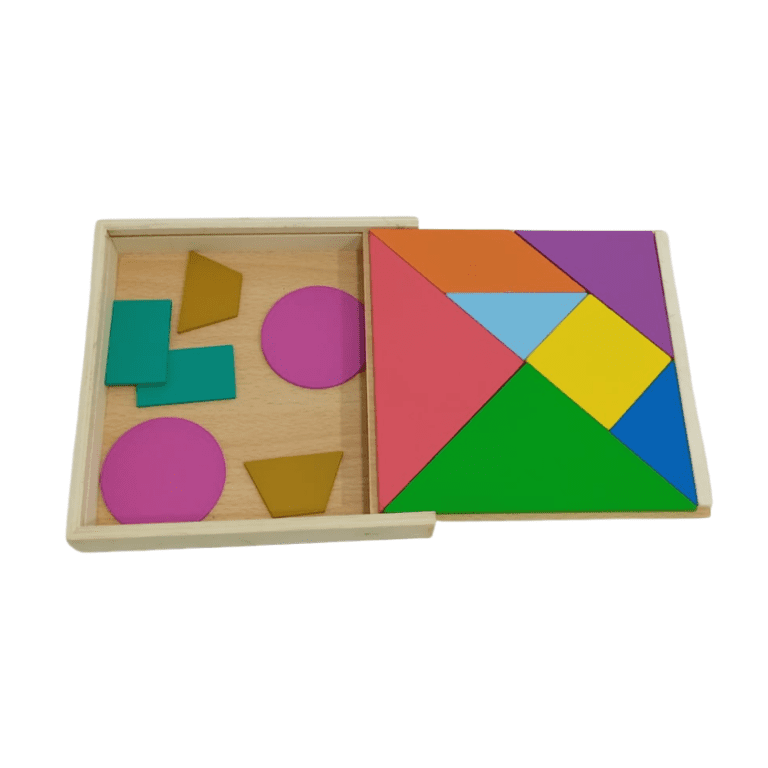 Tangram Caja de Madera - Jugando Aprendemos