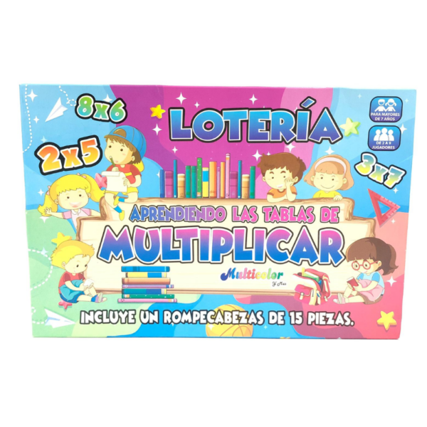 Lotería Tablas de multiplicar - Jugando Aprendemos