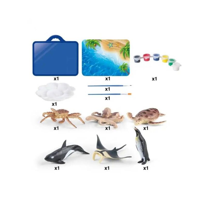 Set de Animales Marinos 3D - Jugando Aprendemos